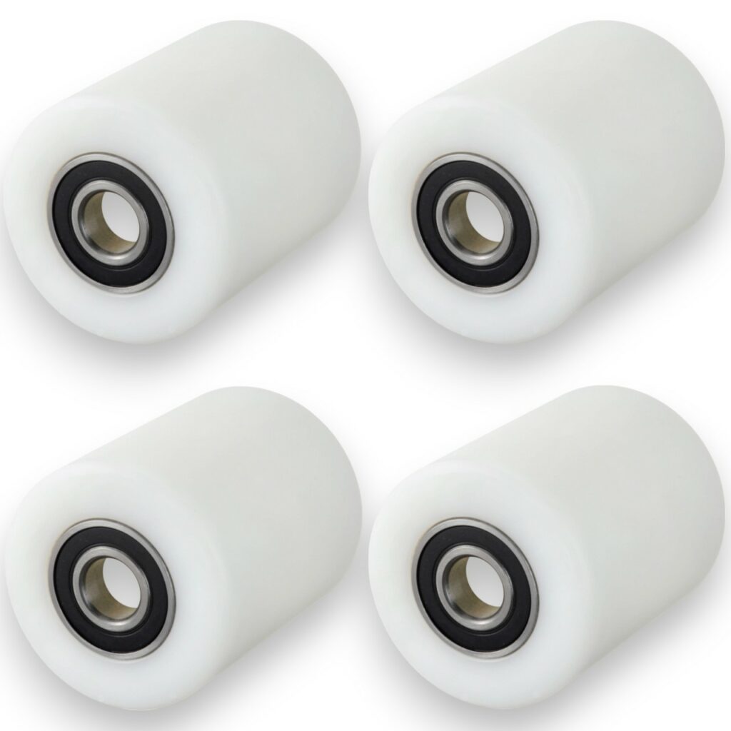 Nylon Load rollers 80x93mm fitted with 20mm rubber sealed bearings